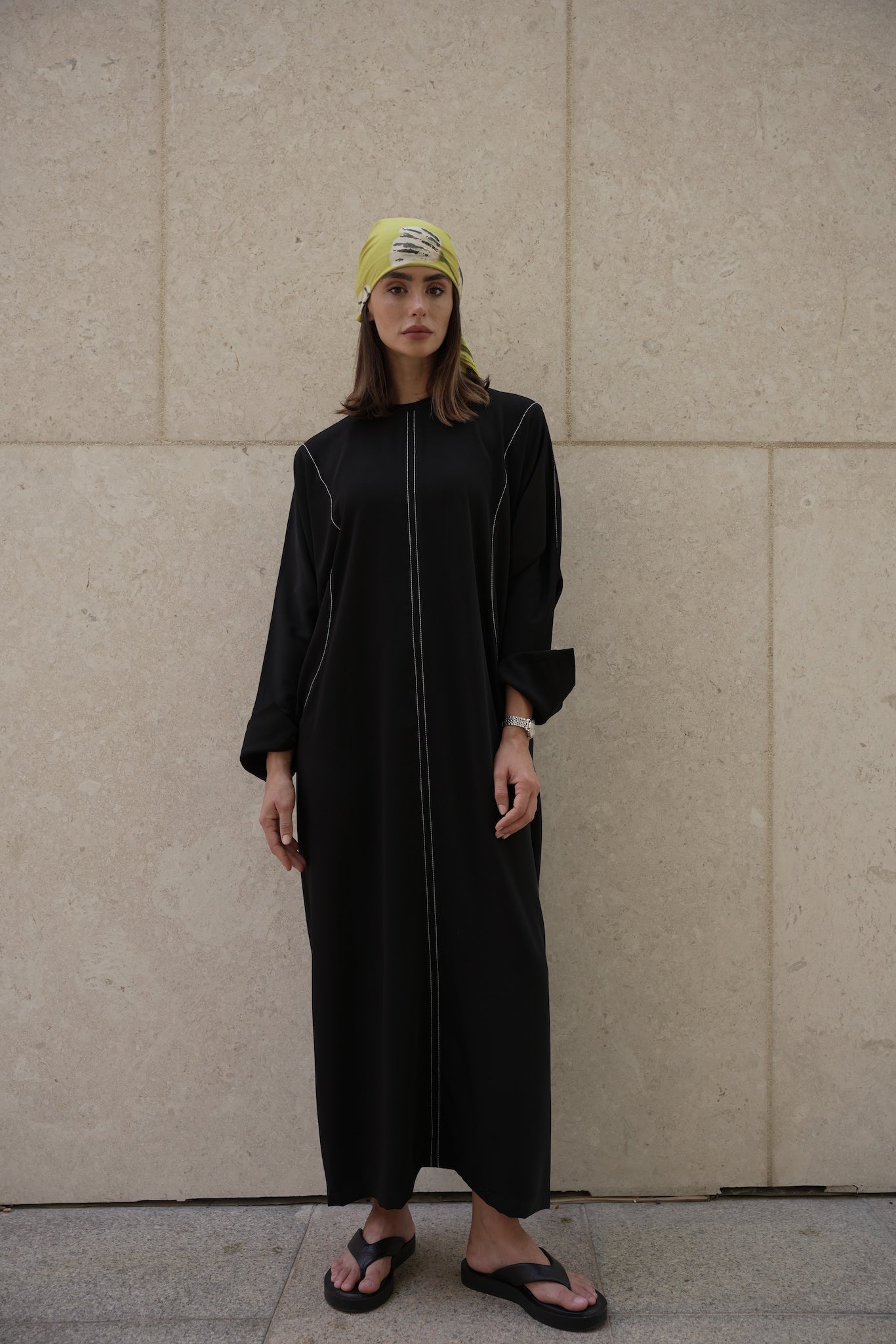 Soha Collection - Dolman Sleeve Dress with Topstitching